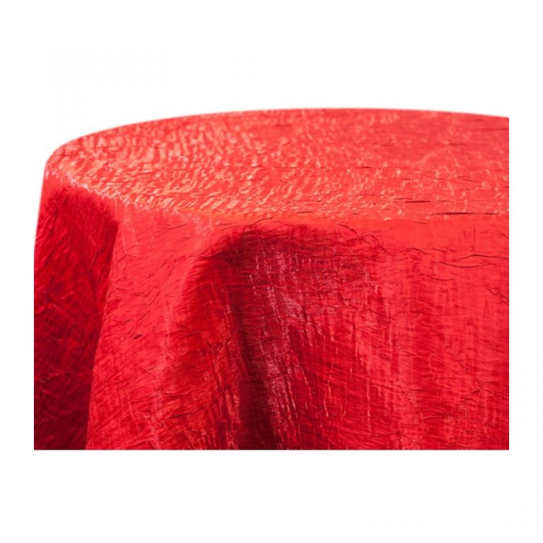 Red Crush Taffeta Linen 132 Round | Prestige Event Hire